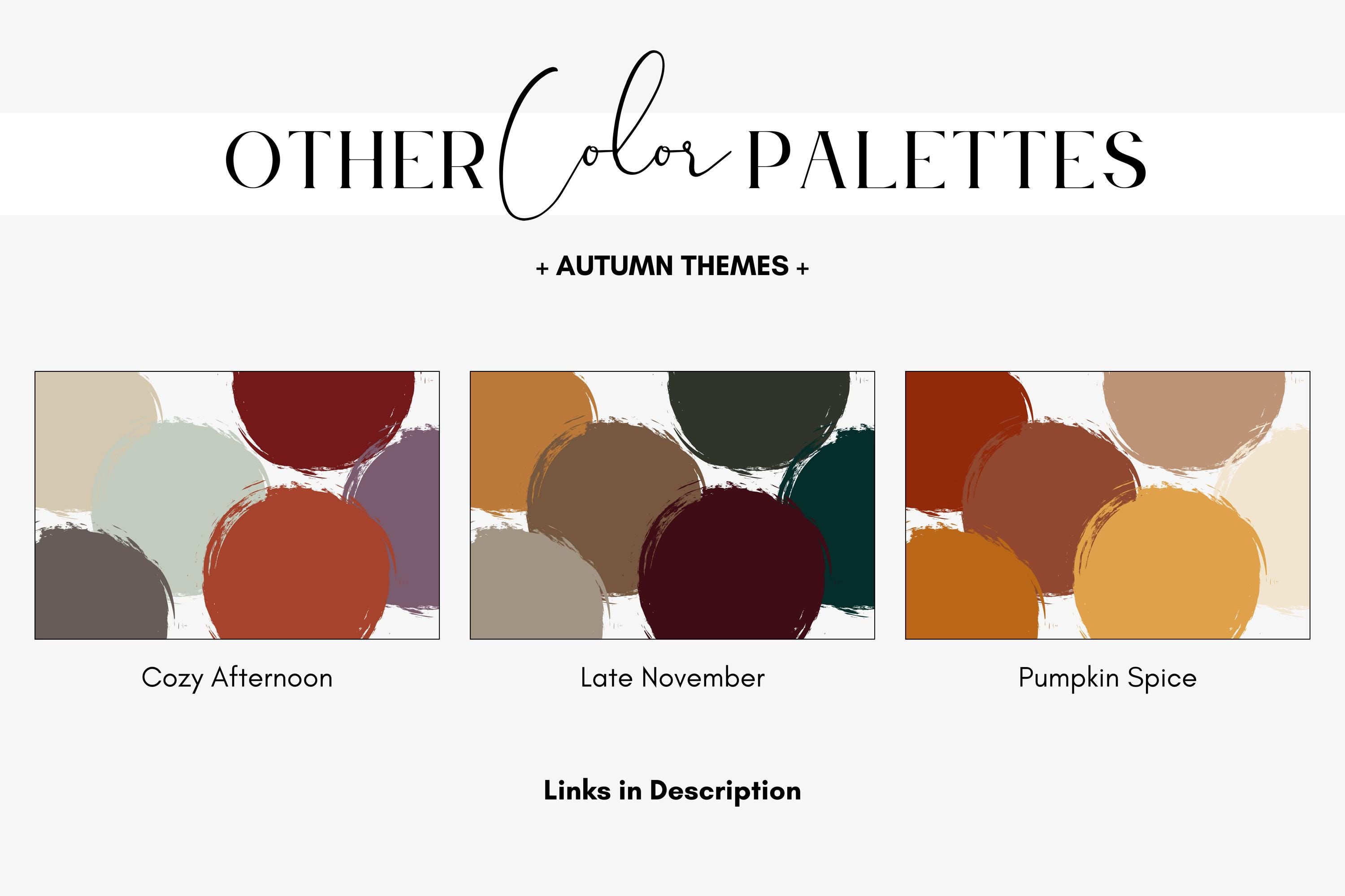 Bright Autumn Color Palette for DIY Branding Design, Fall Leaves, Brand ...
