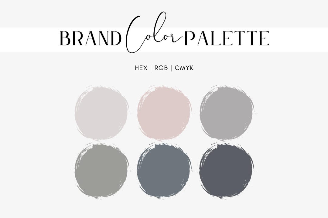 Frost Color Palette, Gray, Blue, Soft Pink, Winter Hues for Branding ...