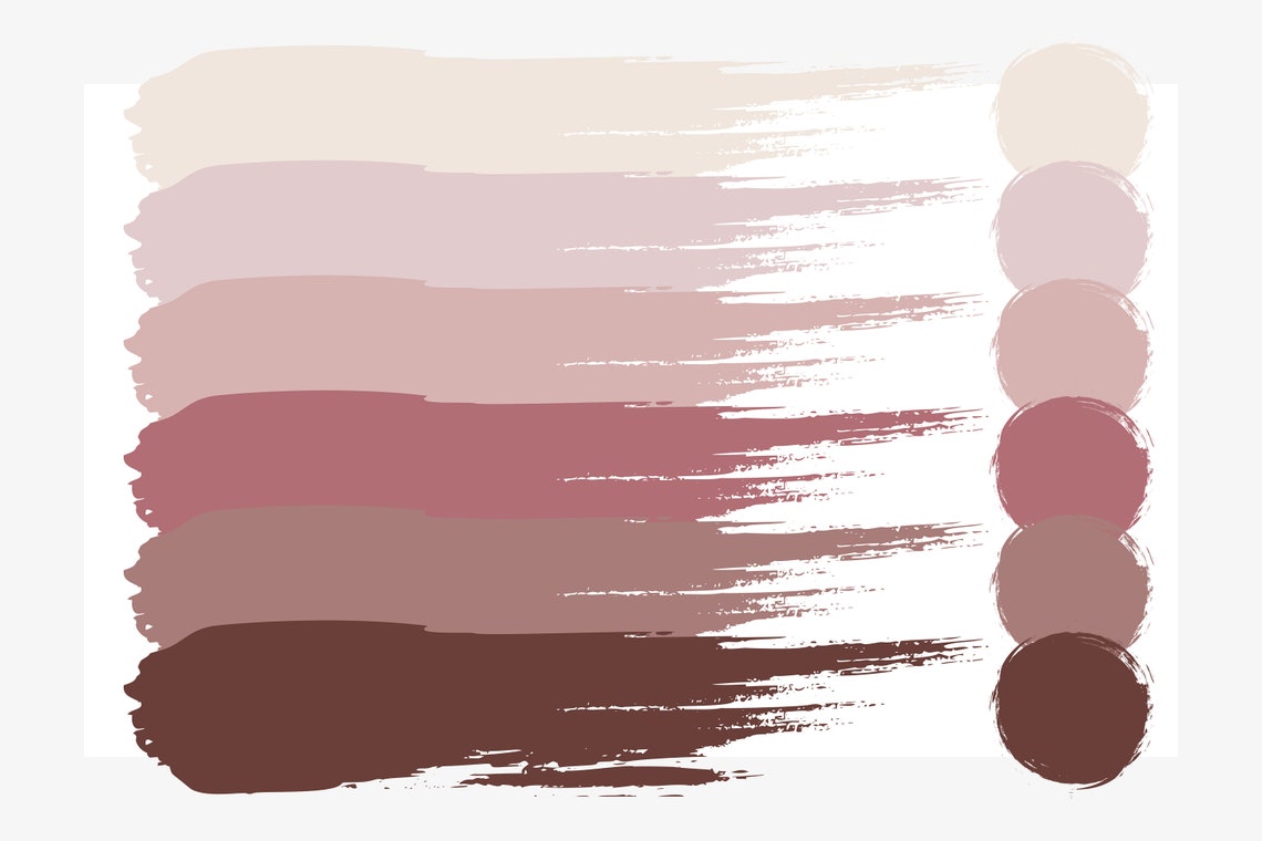 Dusty Rose Color Palette, Soft Pink Brand Colors for Website and Social ...