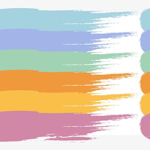 Soft Rainbow Color Palette for Small Business Branding, Fun Color ...