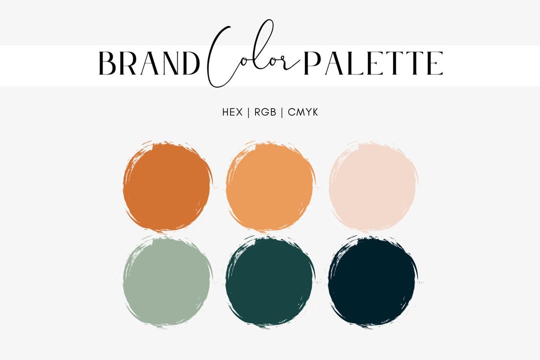 Orange and Green Color Palette for Digital Marketing Materials, Autumn ...