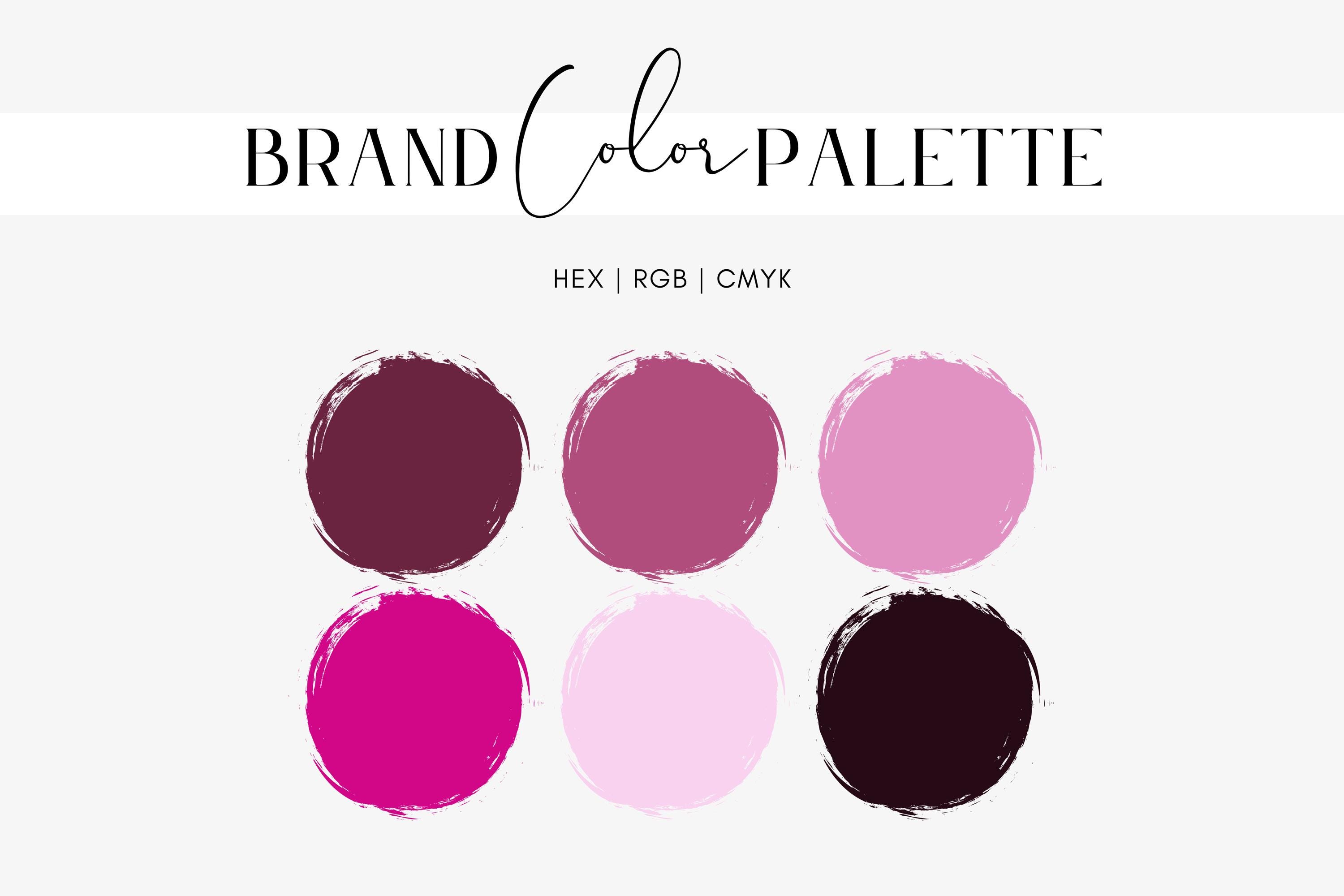 Dramatic Pink Color Palette, Small Business Branding Colors, Port Red ...