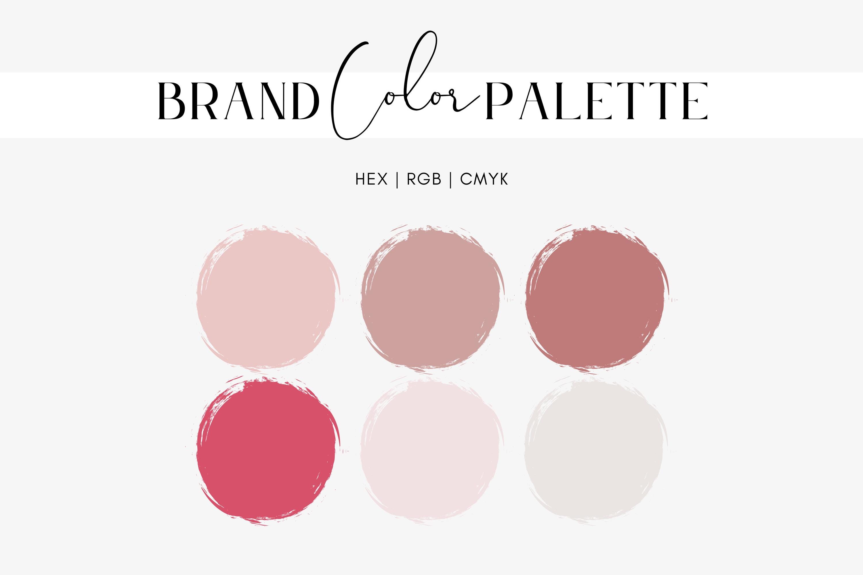 Soft Pink Shades, Muted Color Palette, Bright Pink, Light Gray, Brand ...