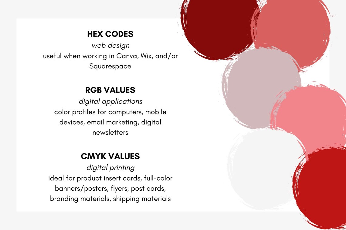 Rich Burgundy, Deep Rouge, Blush, Ash Pink, Ice White Color Palette, Branding Theme for ...