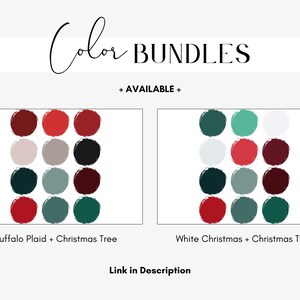 Dark Green and Red Christmas Tree Color Palette, Holiday Branding ...