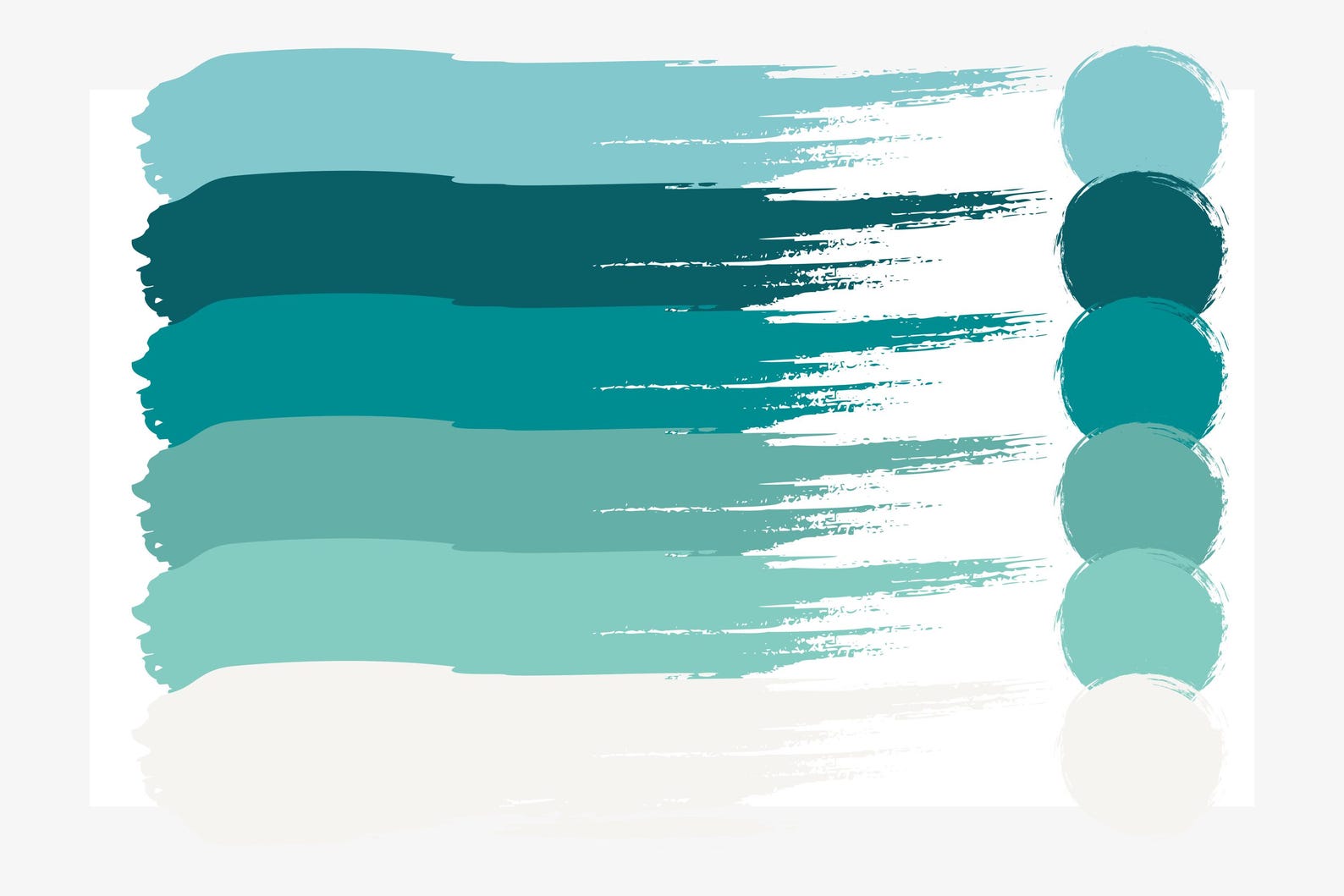 Shades of Turquoise Color Palette, Light Blue Green, Dark, Vibrant ...
