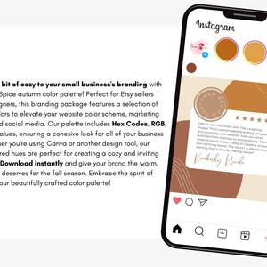 Pumpkin Spice Autumn Color Palette for DIY Branding Design, Fall Brand ...