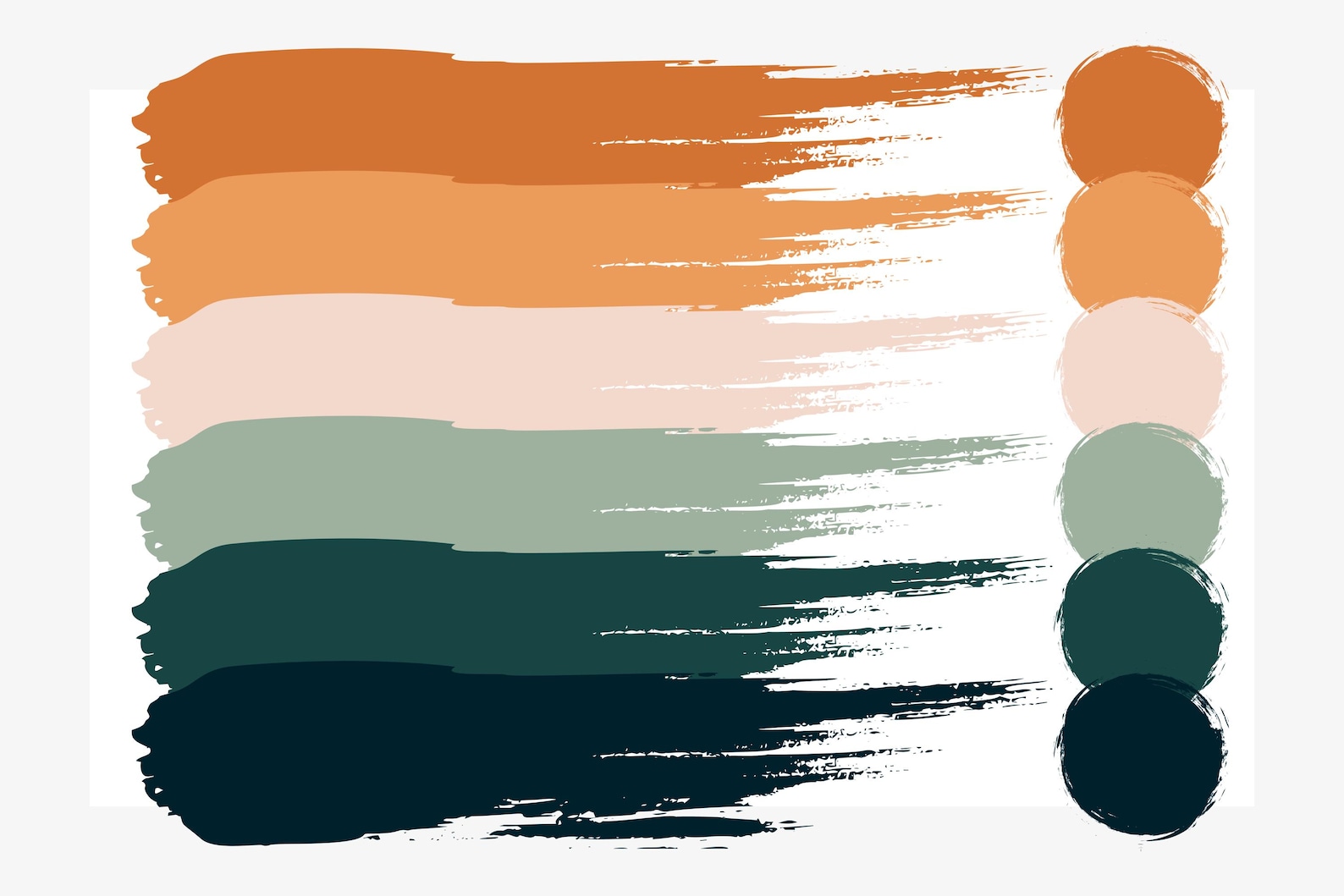 Orange and Green Color Palette for Digital Marketing Materials, Autumn ...