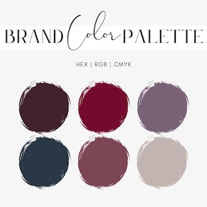 Mulled Wine Color Palette, Dark Purple, Rich Red, Lavender, Navy Blue ...