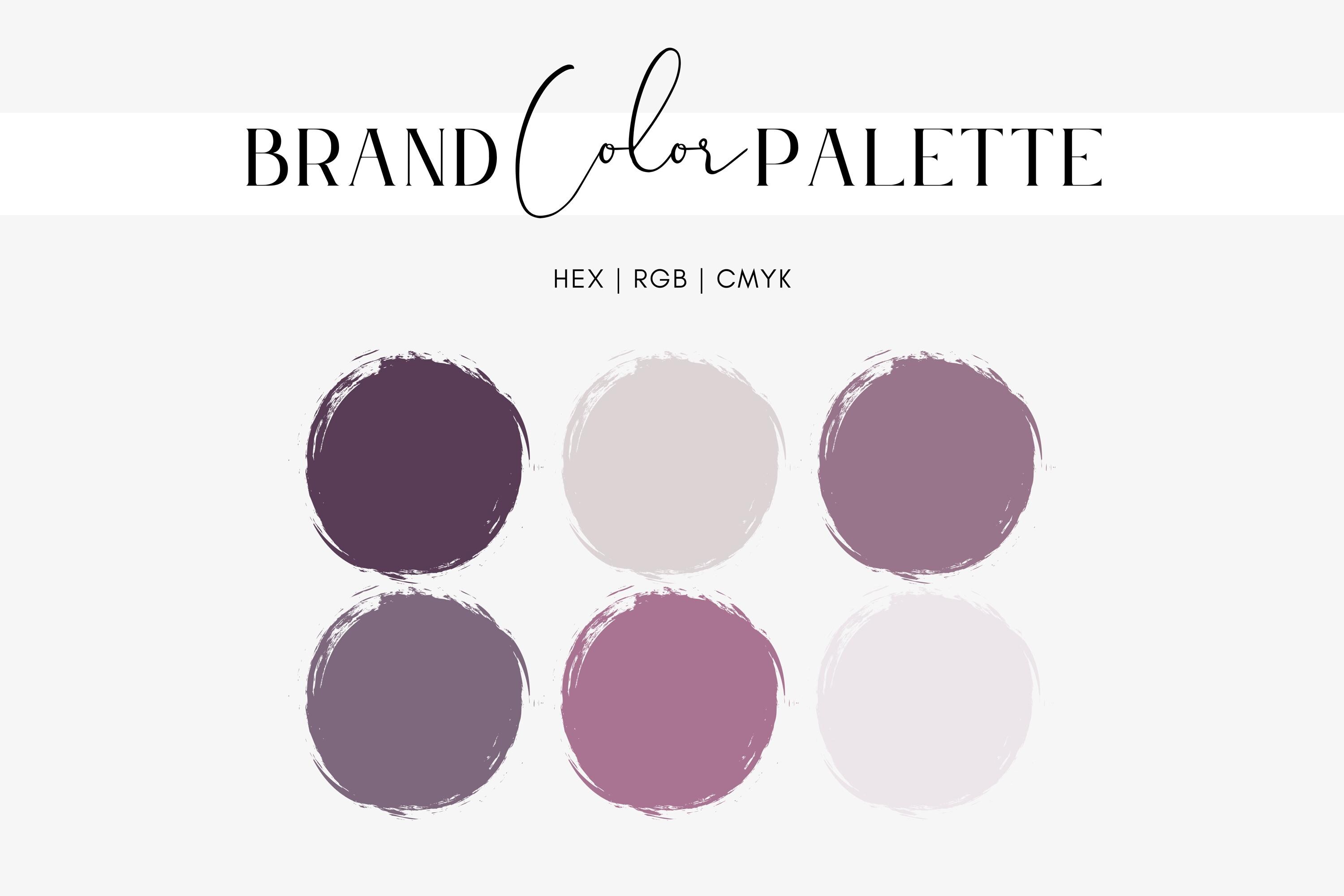 Romantic Purple Shades Color Palette, Small Business Branding, Website ...
