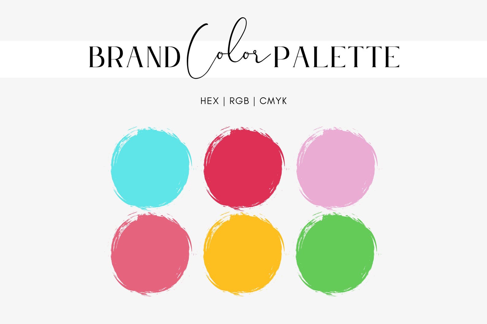 Pop Art Color Palette for Small Business Branding, Bright Color Scheme ...