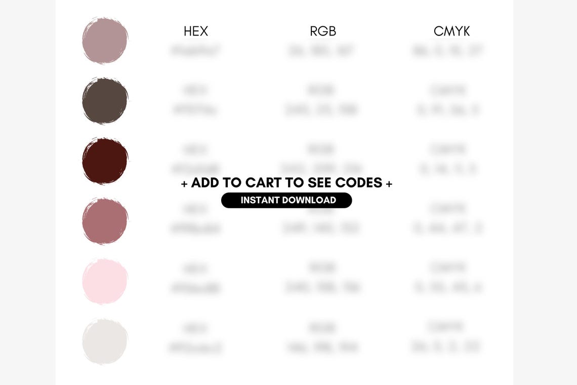 Cherry Blossoms Color Palette, Moody Branding for Website Color Scheme ...