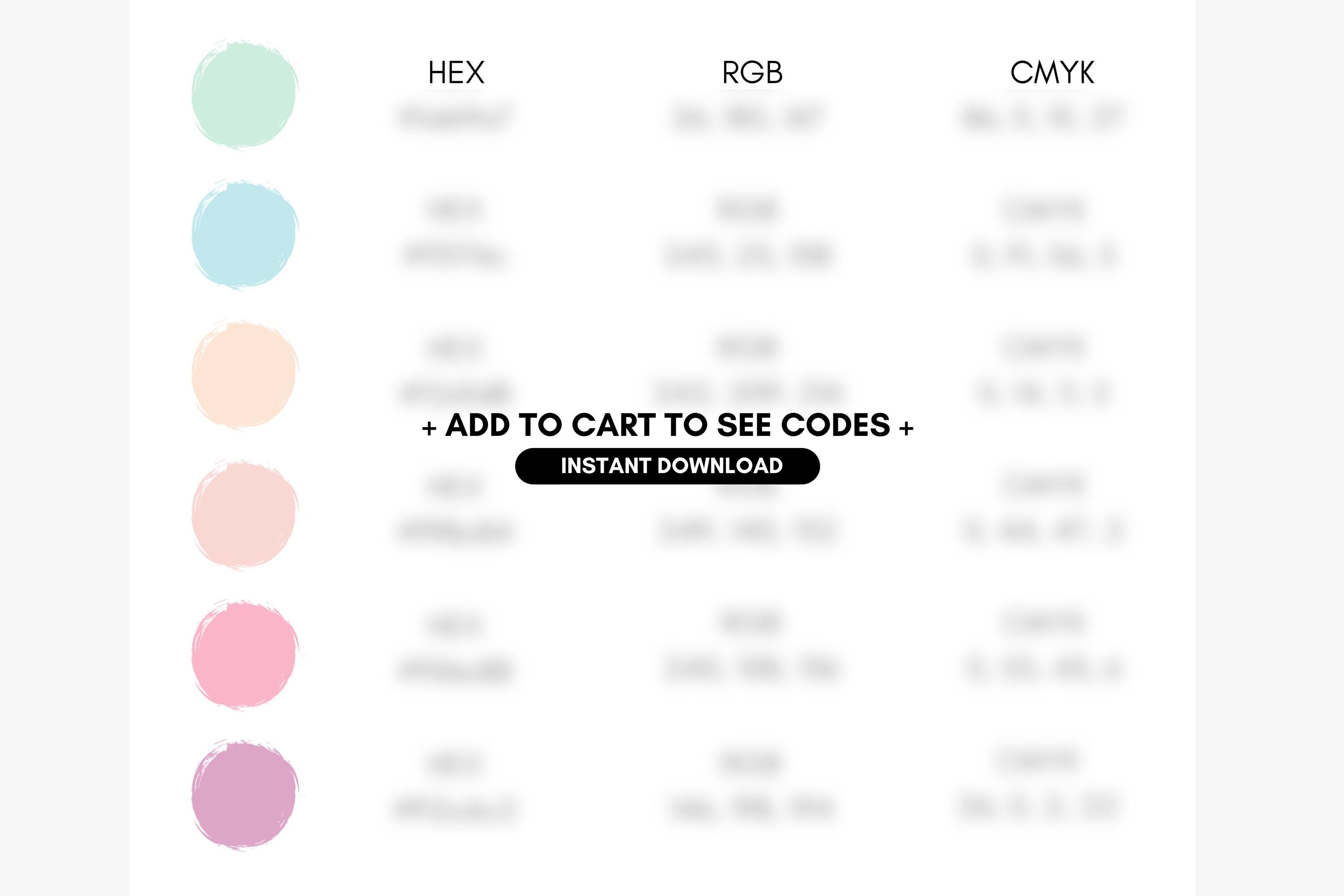 Pastel Color Palette, Digital Branding Design, Green, Blue, Peach, Soft Brand Colors for Website ...
