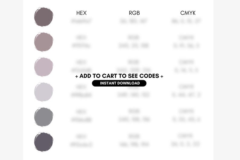 Soft Purple Color Palette, Digital Branding Design, Moody Brand Colors ...