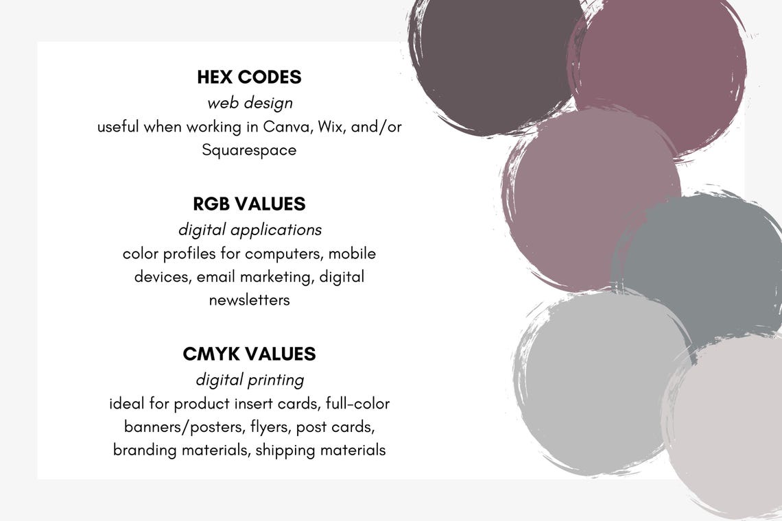 Mauve Color Palette, Natural Color Theme, Branding for Website and ...