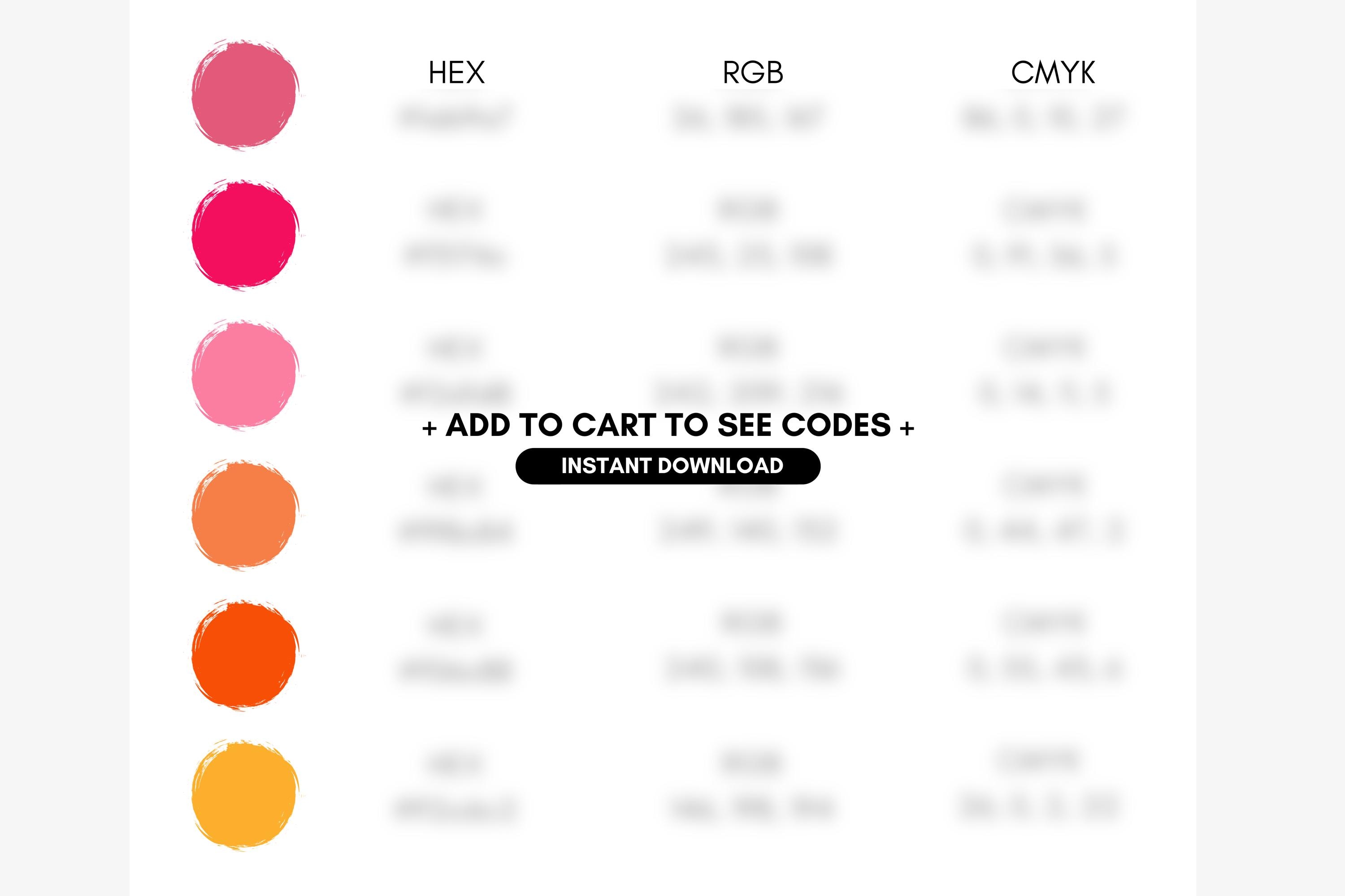 Sun-kissed Petals Color Palette, Bright Pink Orange, Warm Brand Colors ...
