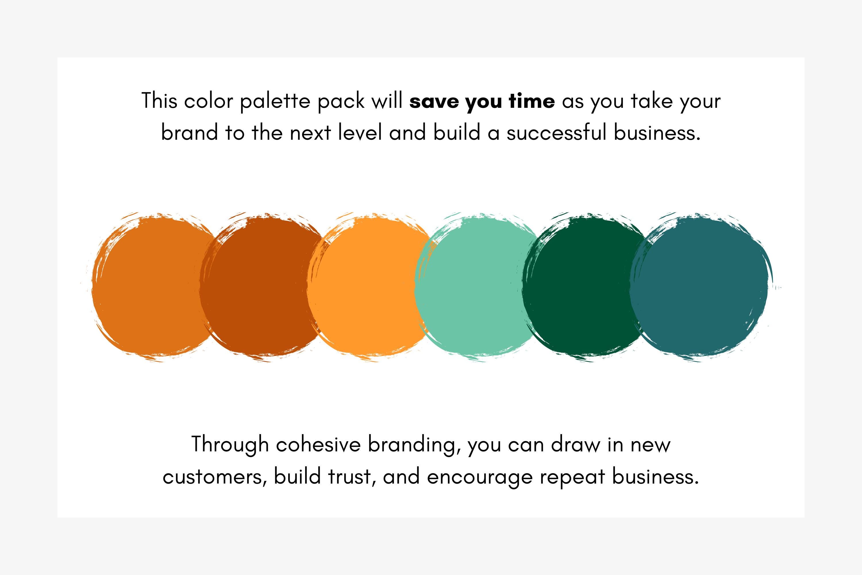 Orange and Green Shades Color Palette, Brand Colors for Marketing and ...