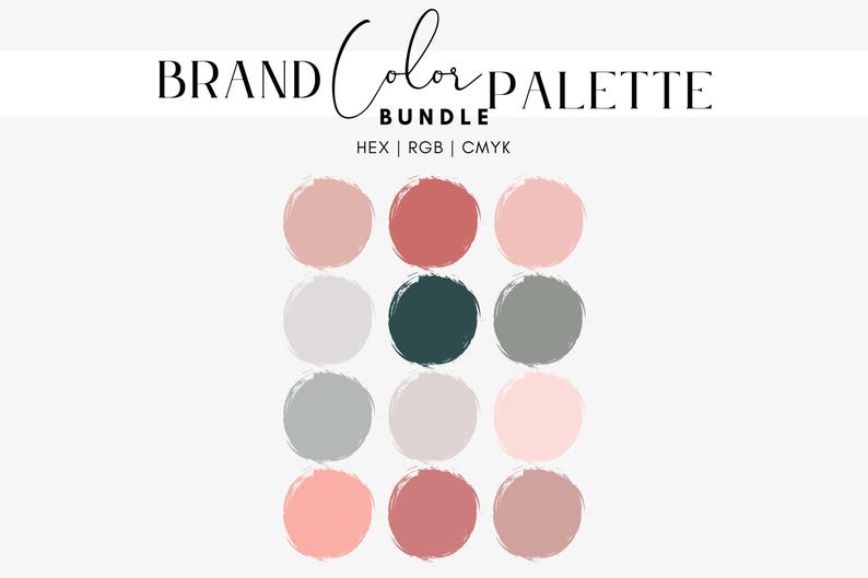 Soft Natural Earth Tones Color Palette, Peach, Coral, Blush Pink, Gray ...