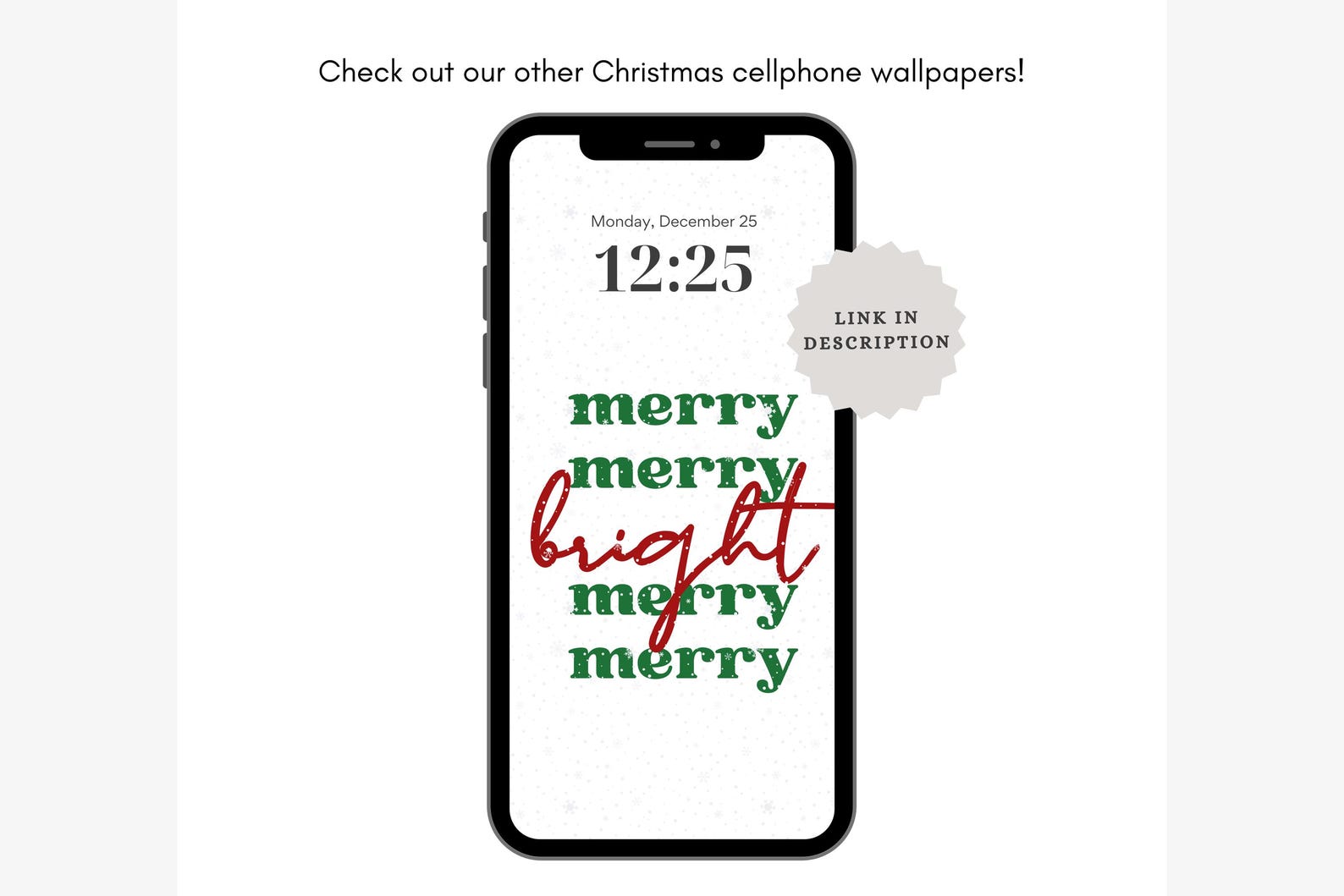 Santa Hat and Christmas Tree Phone Wallpaper, Festive Holiday Lock ...