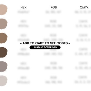Mocha Color Palette, Boho Brand Colors, Earth Tones for Website and ...