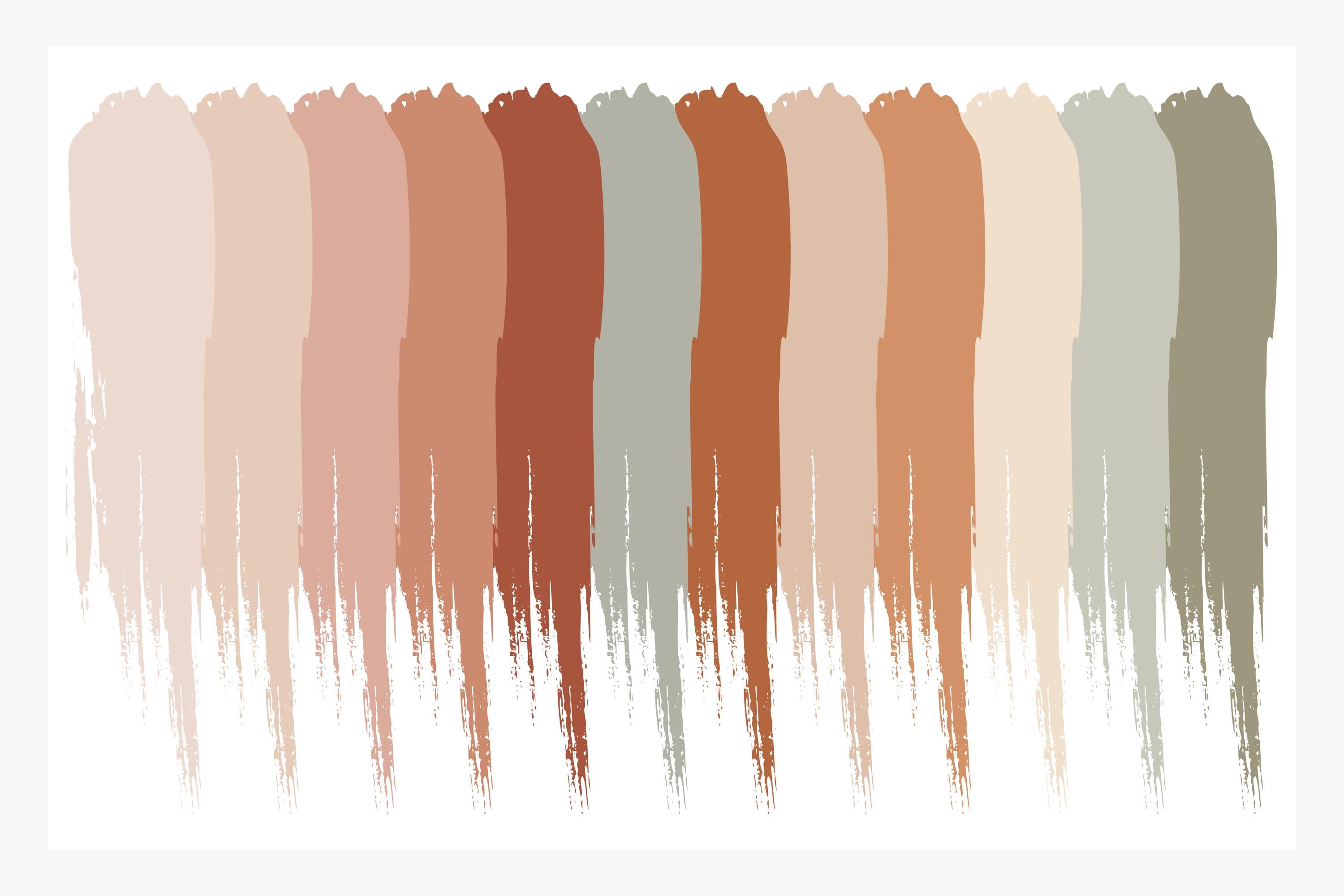 Soft Earth Tone Color Palette Bundle, Peach, Dusty Pink, Terracotta ...