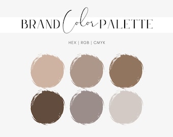 Sand Color Palette, Boho Brand Colors, Earth Tones for Website & Social ...