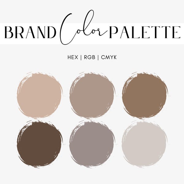 Sand Color Palette, Boho Brand Colors, Earth Tones for Website & Social ...