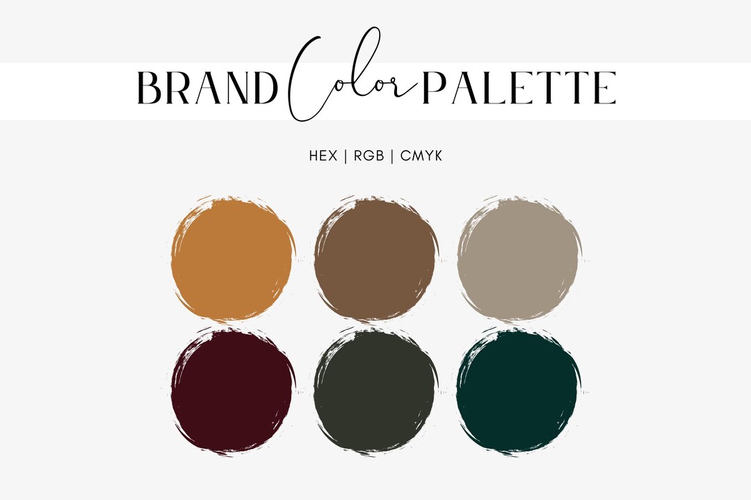 Moody Fall Color Palette for Branding Design, Autumn Brand Colors for ...