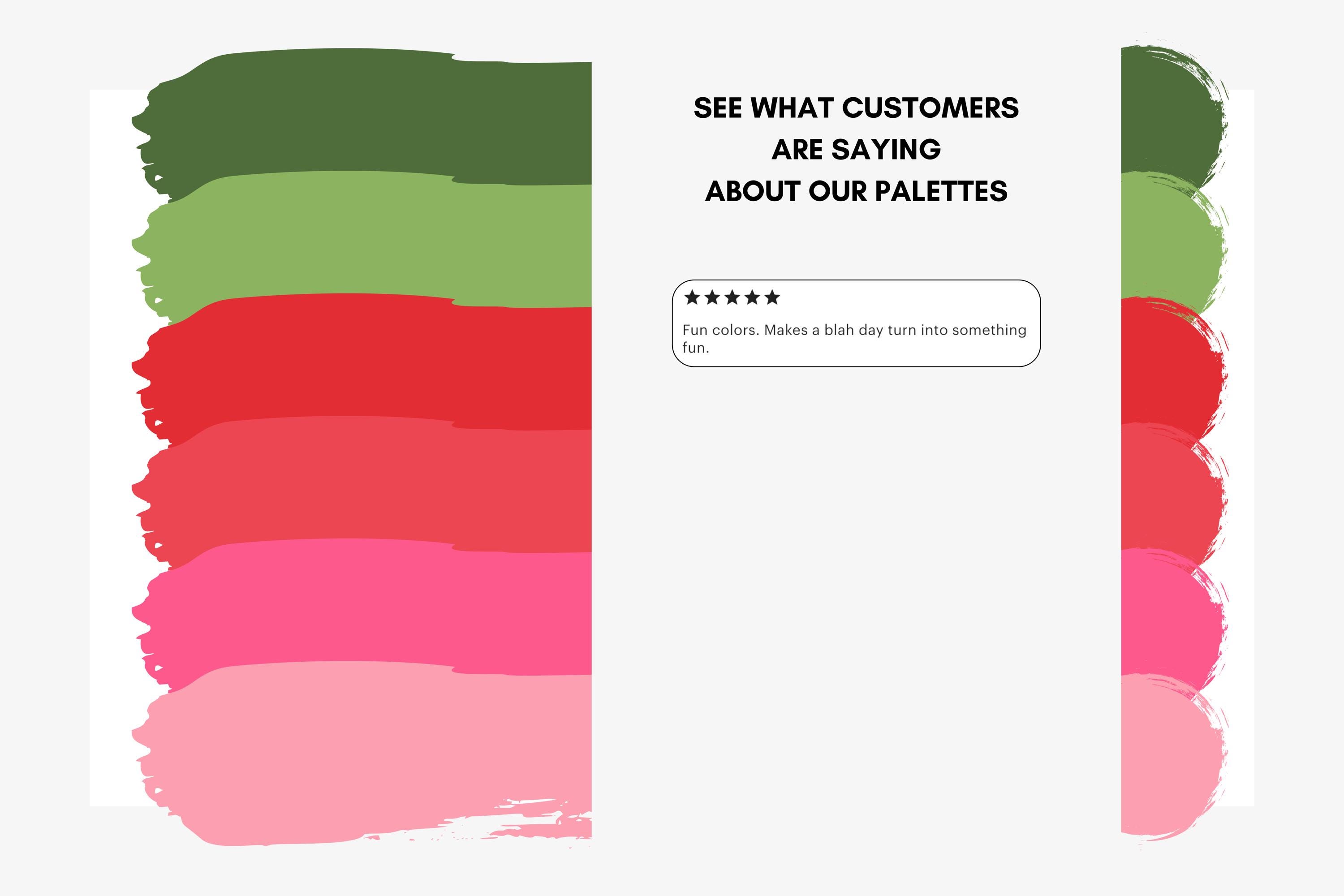 Watermelon Color Palette, Dark Green, Kelly Green, Bright and Muted Red ...