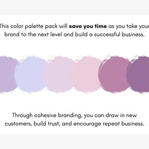 Lilac Color Palette for Branding, Soft Spring Brand Colors, Pale ...