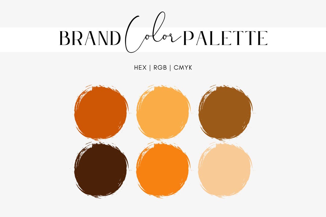 Orange and Brown Fall Color Palette, Branding Design for Small Business ...