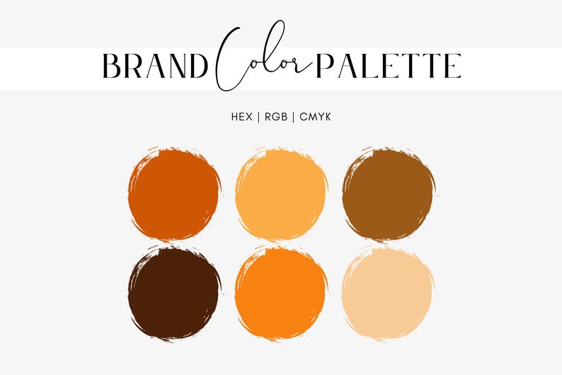 Orange and Brown Fall Color Palette, Branding Design for Small Business ...