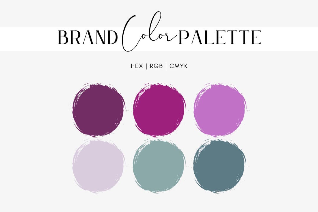 Vibrant Moody Color Palette, Bold Branding, Plum Violet, Magenta ...