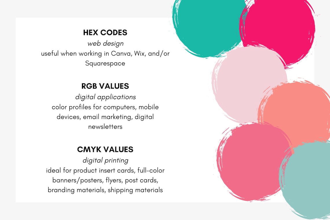 Pink Teal Color Palette for Branding Design, Bright Color Scheme for ...