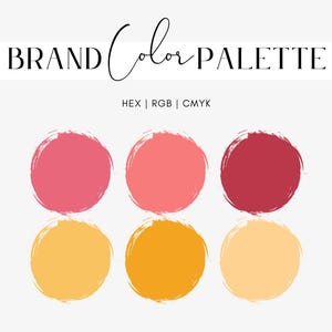 Citrus Color Palette for Branding, Dark Rosy Pink, Coral, Crimson ...