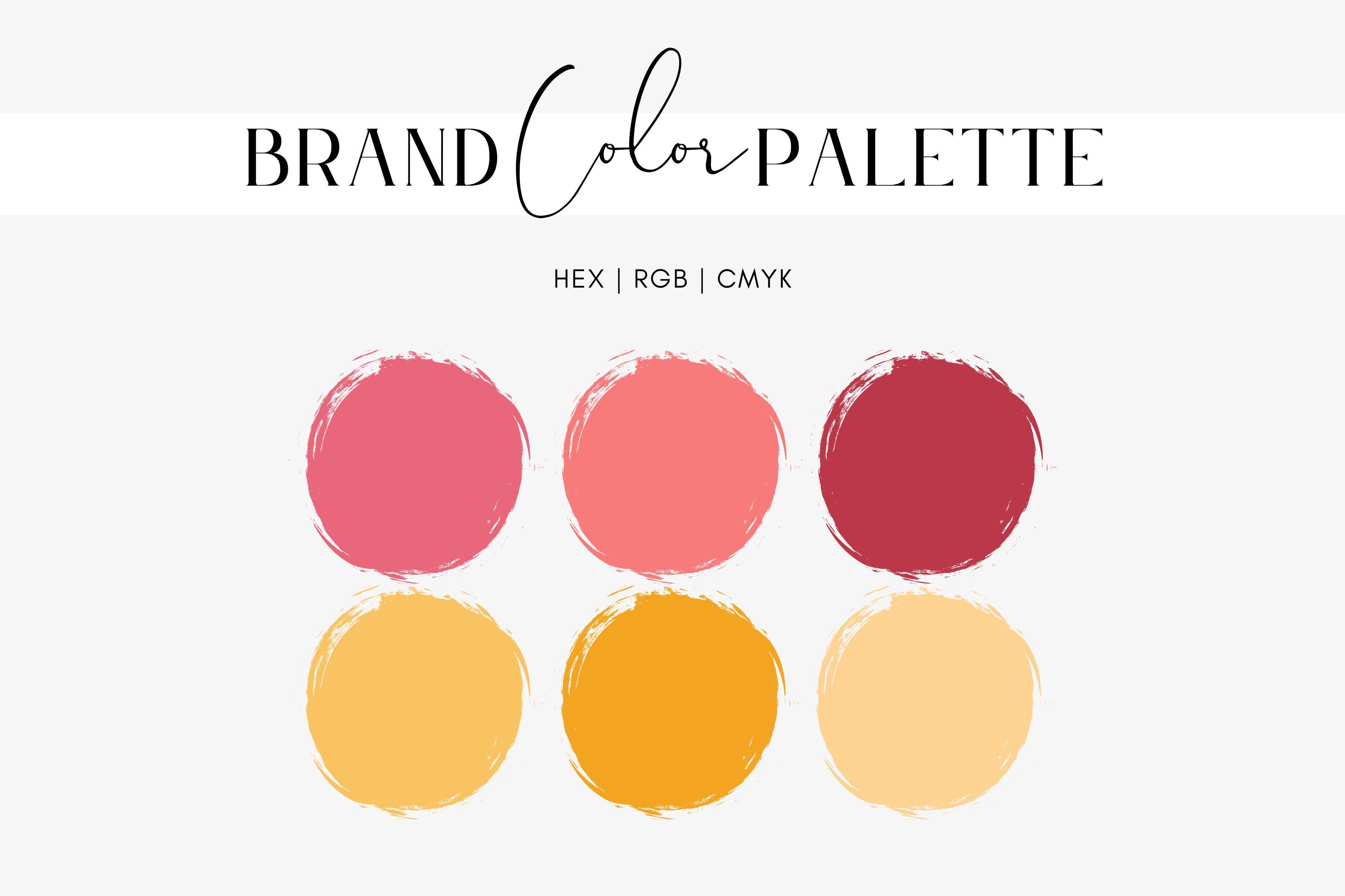Citrus Color Palette for Branding, Dark Rosy Pink, Coral, Crimson ...
