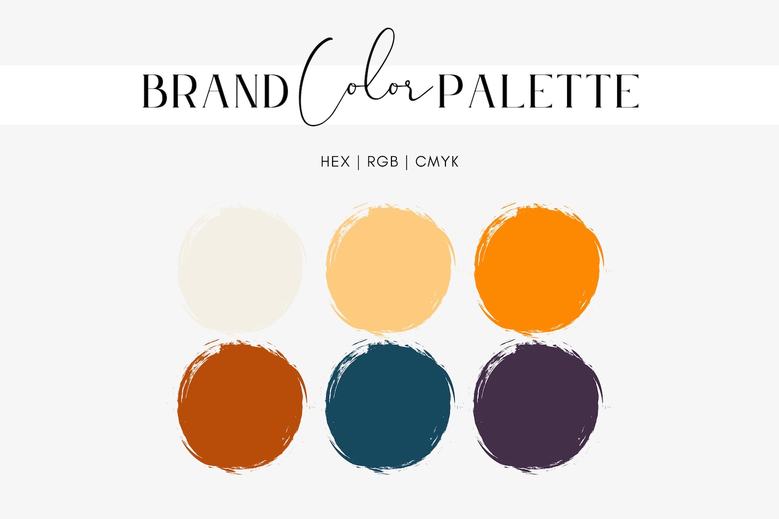 Full Moon Color Palette, Ivory, Buttery Yellow, Pumpkin Orange, Dark ...