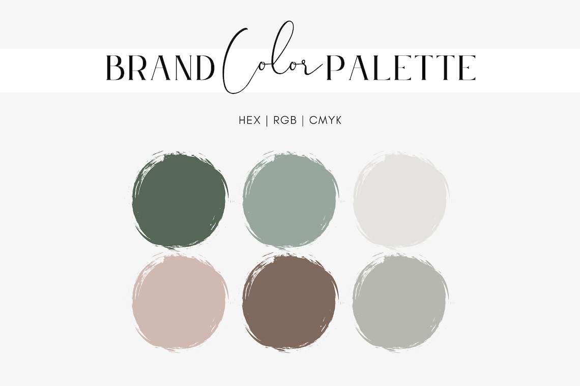 Eucalyptus Color Palette, Neutral Boho Branding for Website and Social ...