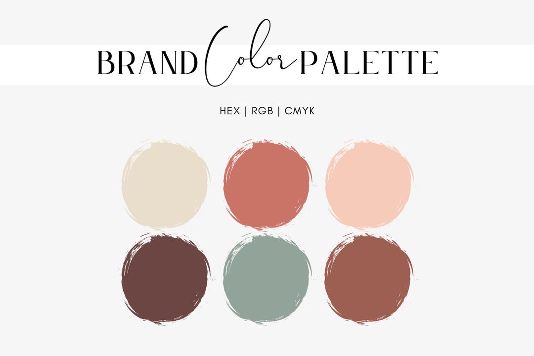 Boho Branding Color Palette, Earth Tone Aesthetic, Ivory Cream, Coral ...
