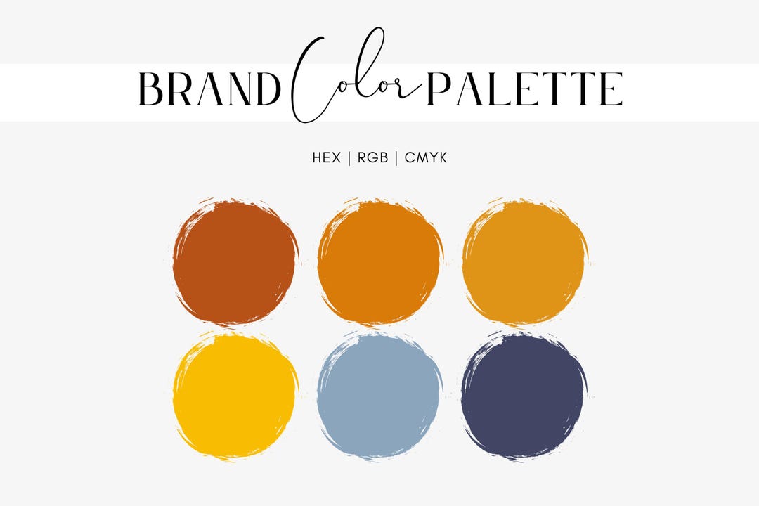 Rich Honey and Blueberries Color Palette, Burnt Orange, Marigold ...