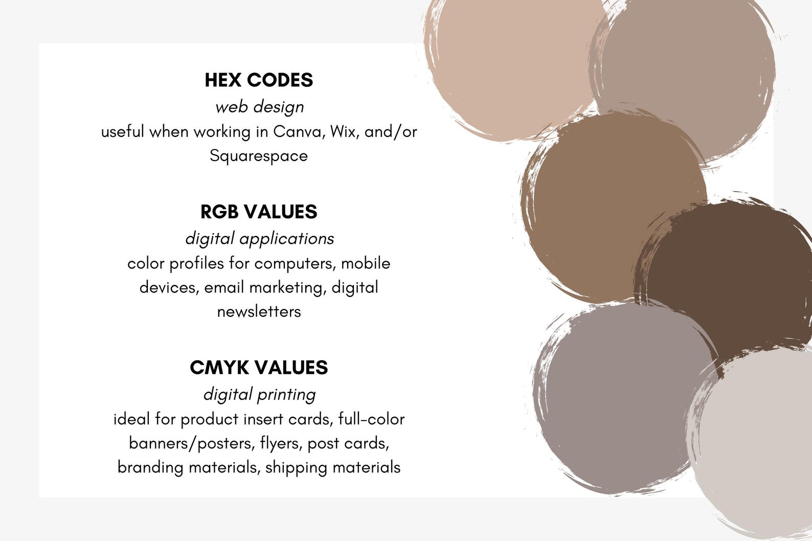 Mocha Color Palette, Boho Brand Colors, Earth Tones for Website and ...