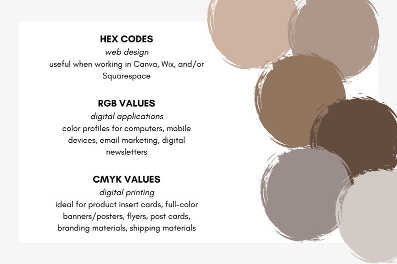 Mocha Color Palette, Boho Brand Colors, Earth Tones for Website and ...