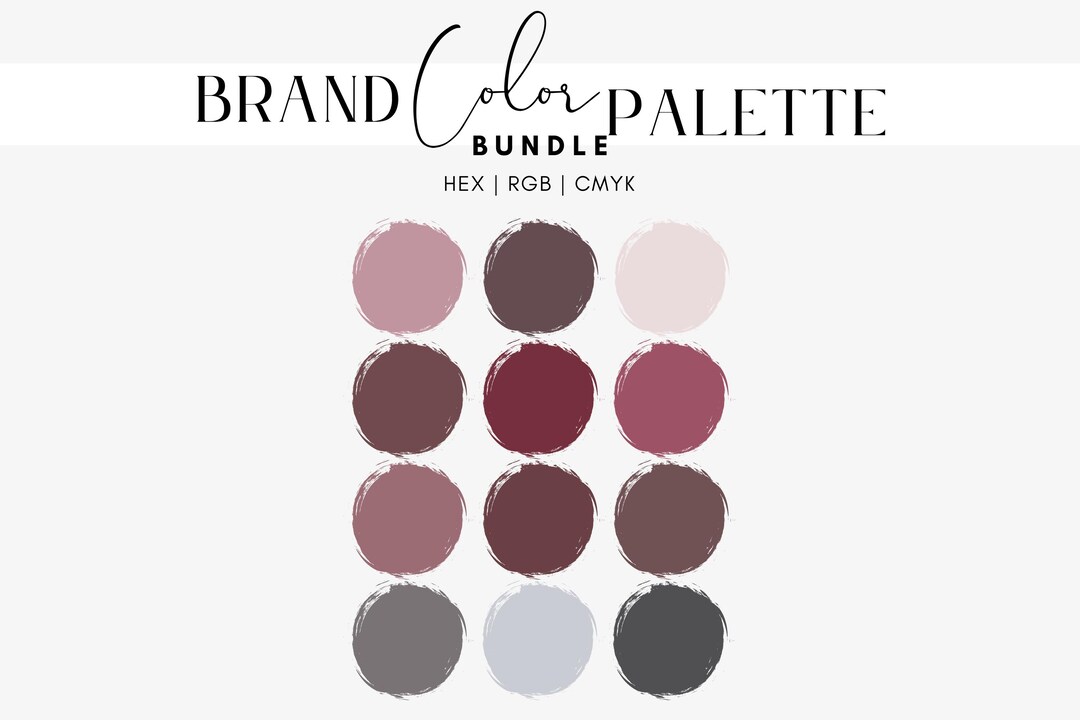 Moody Romantic Color Bundle, Dusty Rose, Blush, Charcoal, Brown, Pink ...