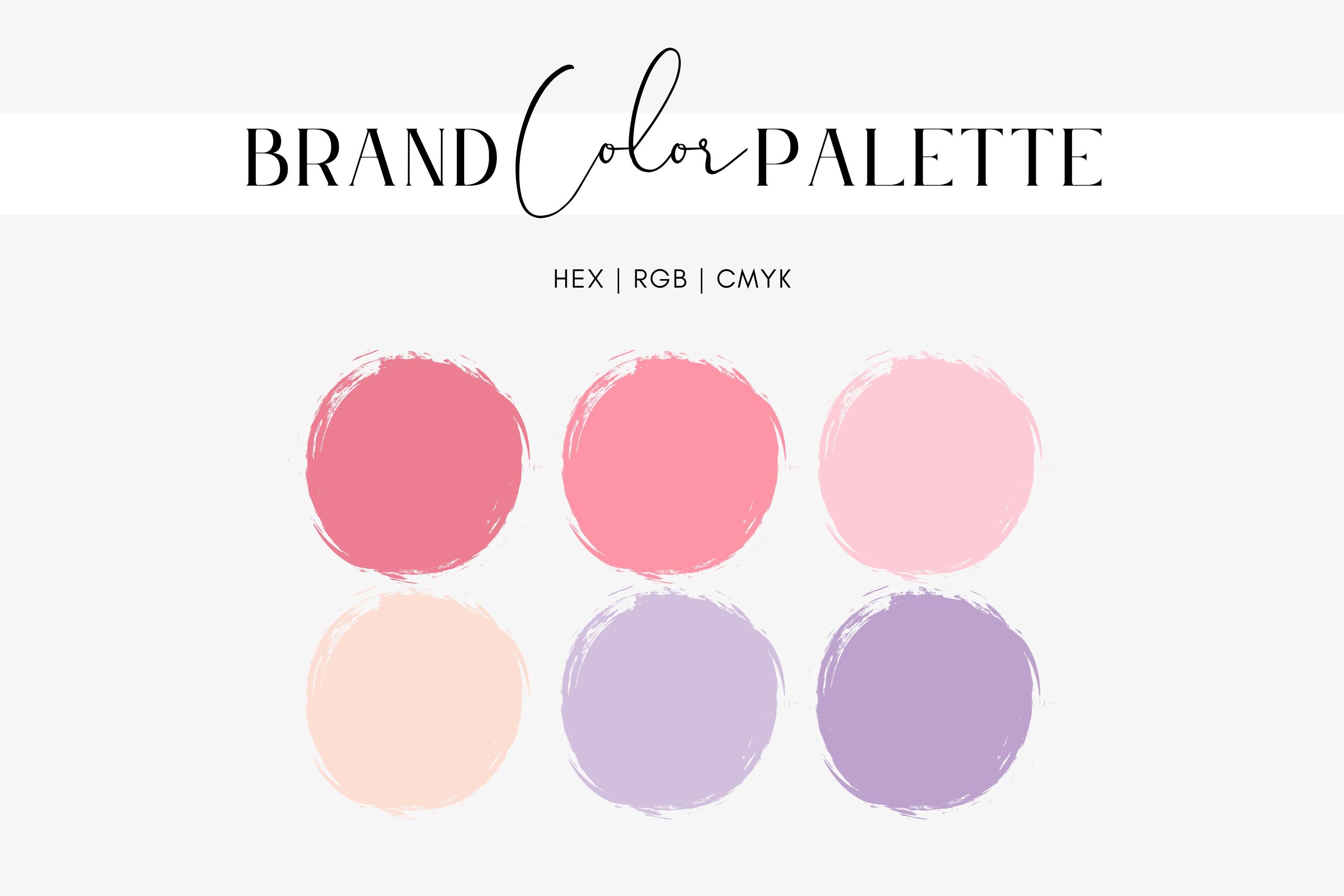 Cupcake Color Palette, Pastel Pink and Purple Shades, Peach, Soft ...