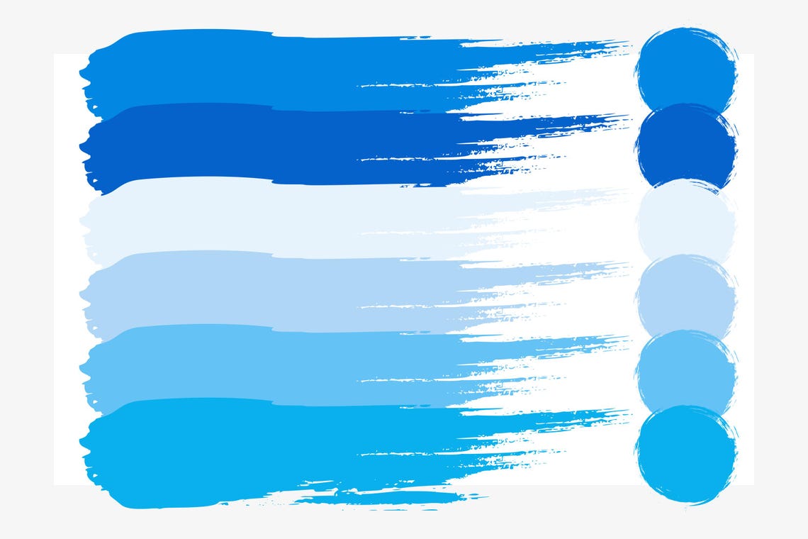Vibrant Blue Color Palette for Website Color Scheme, Branding Design ...