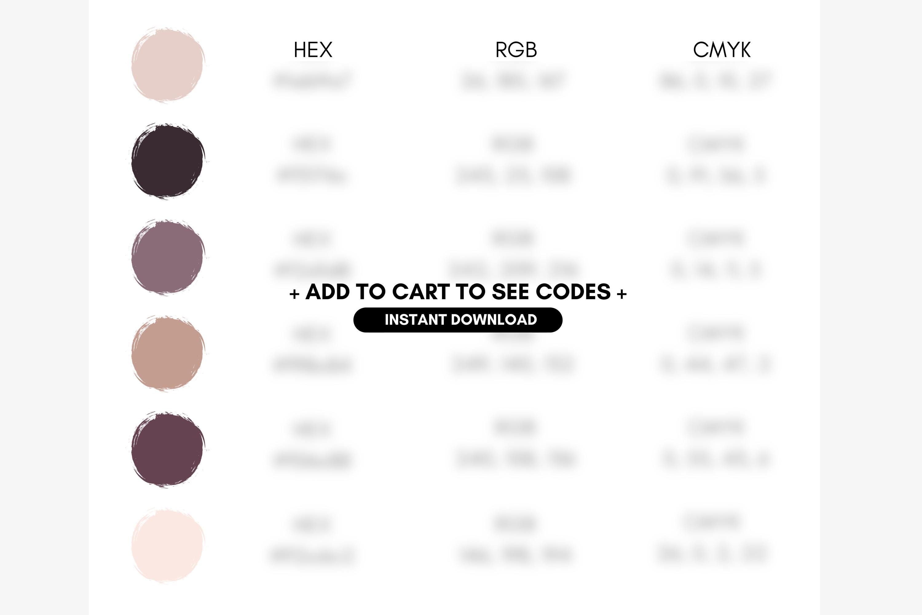 Twilight Color Palette for Branding, Light Beige, Dark Purple, Dusty ...