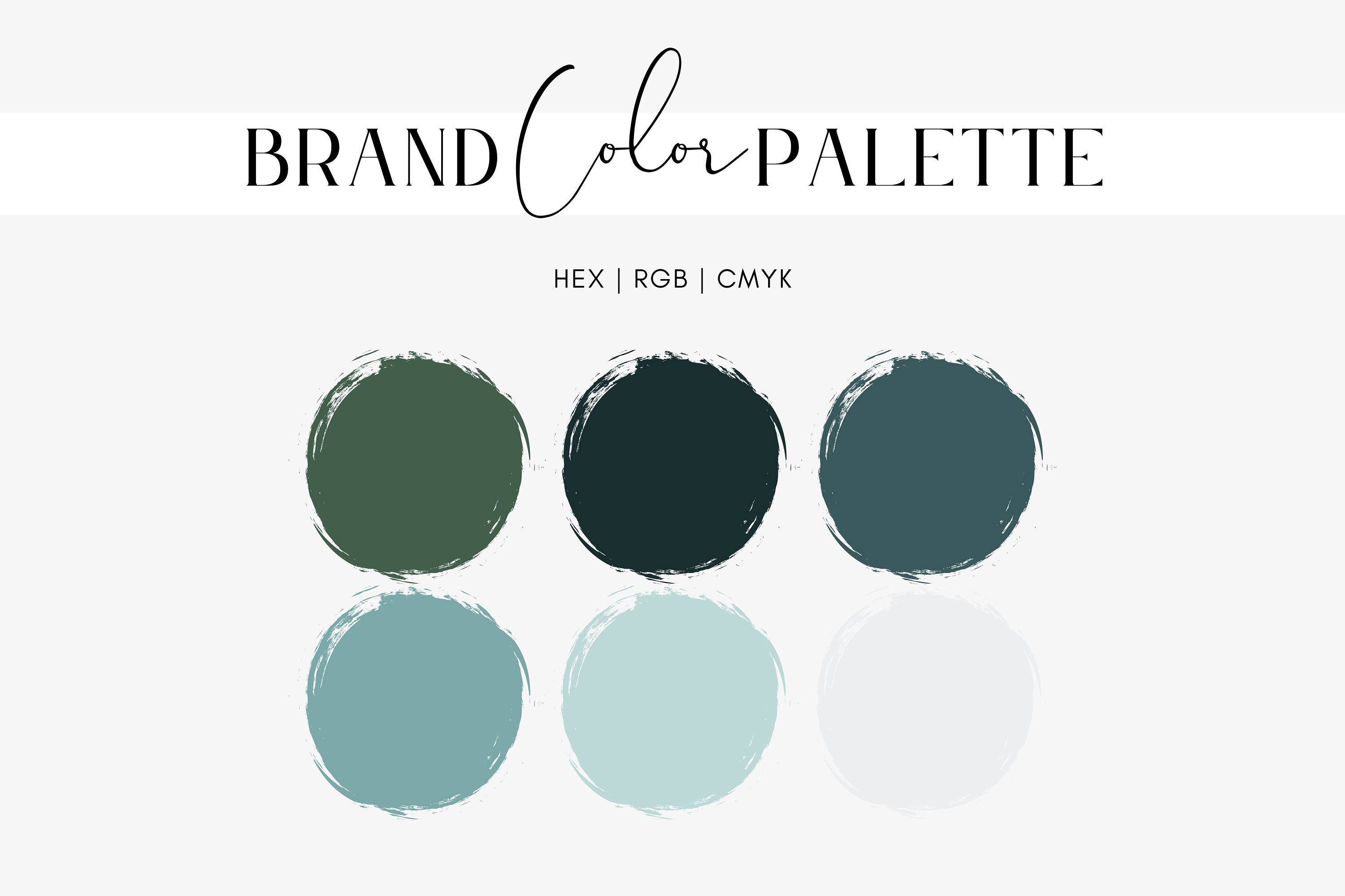 Blue Green Color Palette, Moody Branding for Website and Social Media ...