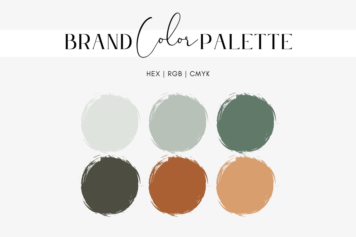 Kiwi Color Palette, Mint, Sage Green, Warm Terracotta, Boho Branding ...
