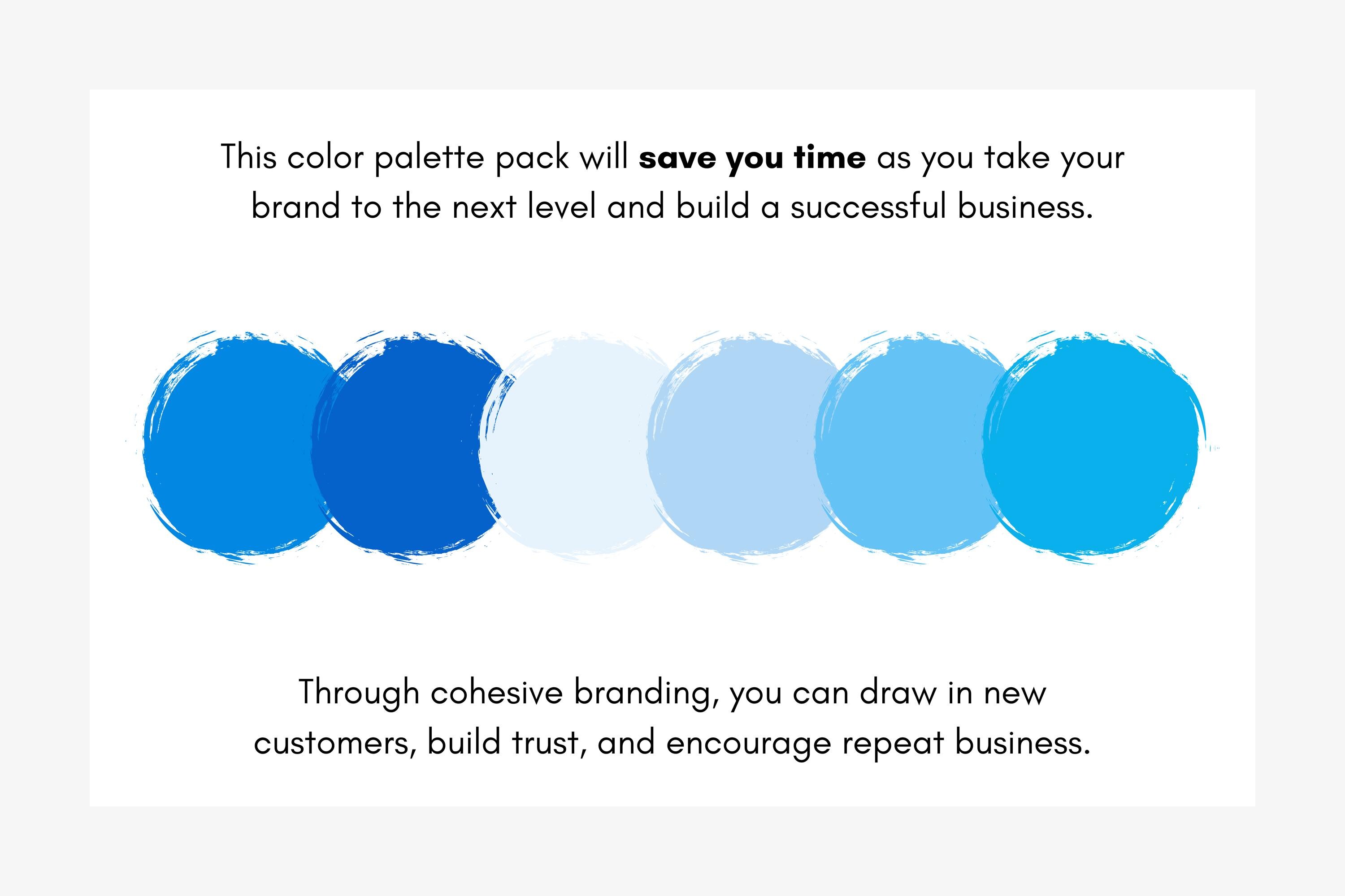 Vibrant Blue Color Palette for Website Color Scheme, Branding Design ...
