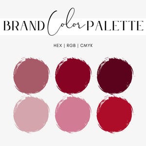 Rich Red Shades, Soft Ash Pink Color Palette, Love, Brand Colors ...